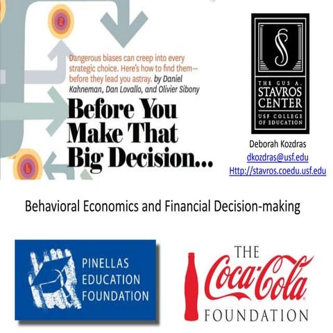 Behavioral economics and financial decision making | PPTX