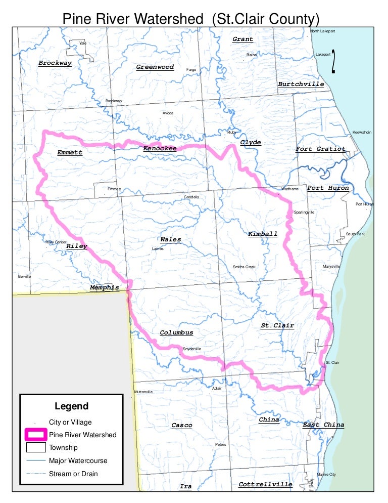 Pine river watershed coloring