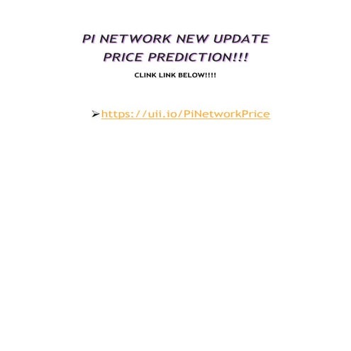 PI NETWORK PRICE PREDICTION | PDF