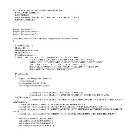 Pingame | PDF | Programming Languages | Computing