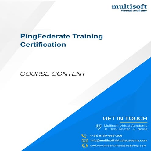 PingFederate Online Training Certification | PDF