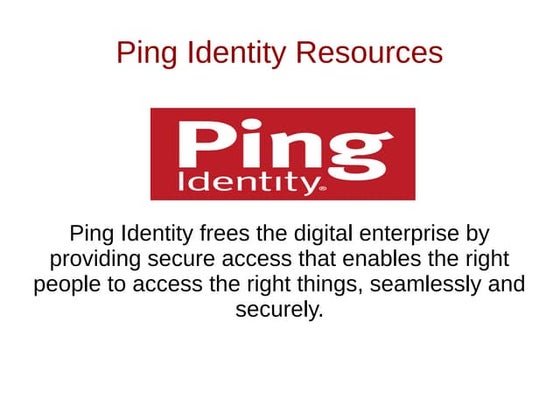 Ping Identity presentations