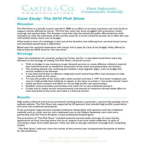 Pink Show Case Study | PDF