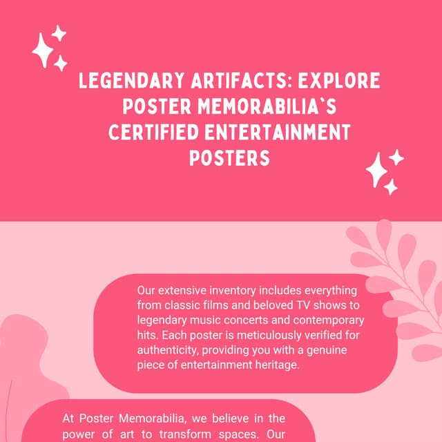 Legendary Artifacts: Explore Poster Memorabilia's Certified ...