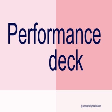 Performance deck: How to Built A Business | PPT
