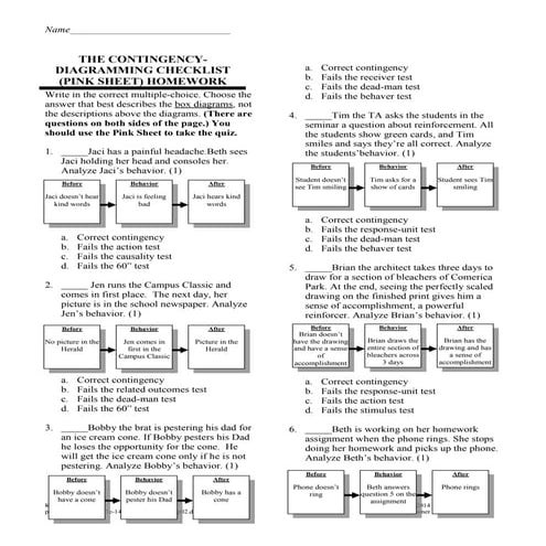 Pink sheet homework 7 e | DOCX