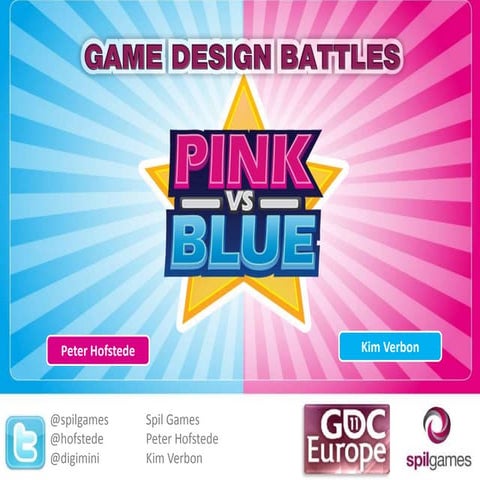 Pink vs Blue: Game Design Battles (Game Design for Tweens) | PPT