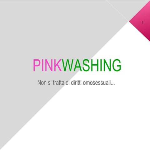 Pinkwashing presentazione | PPT