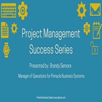 Project Management Success Series: Part One | PPT