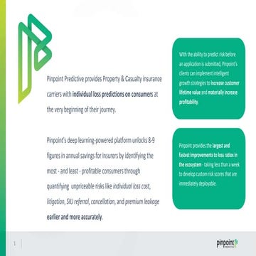 Pinpoint Predictive- InsurTech Innovation Award 2022 | PPT