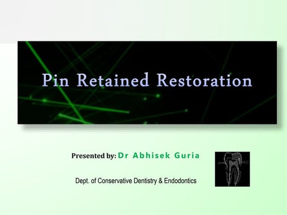 Pin retained amalgam restorations | PDF | Dental Health | Diseases and ...