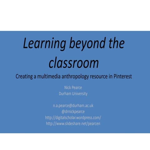 Learning Beyond the Classroom | PPTX