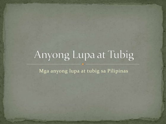 Mga anyong tubig | PPTX