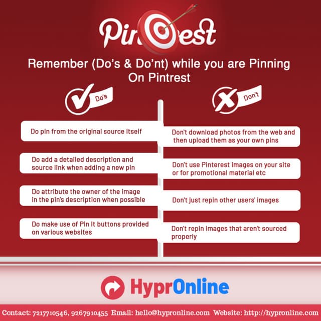 Dos and Don't for Pinterest | PDF