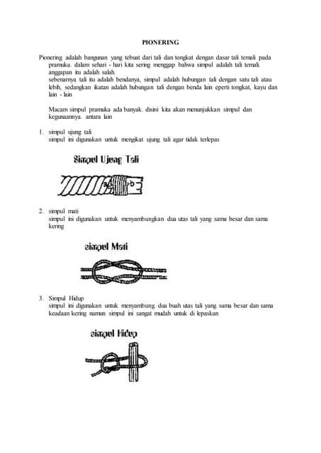 Jenis jenis ikatan (knots) | PPT