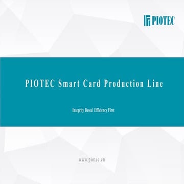 Smart Card Production Line | PDF