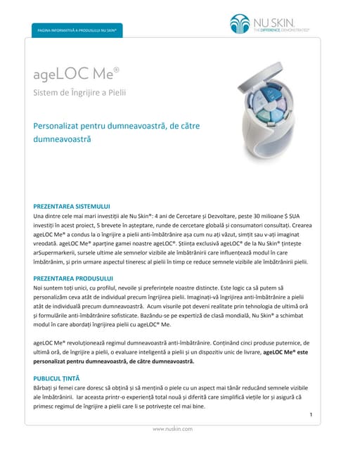 brosura ageloc nu skin galvanic spa system ii | PDF