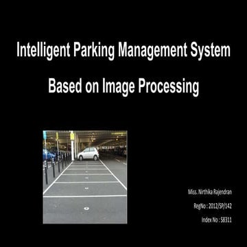 Intelliget parking management system | PPTX