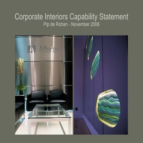 Pip De Rohan Corporate Interiors Resume 01.11.06