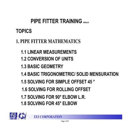 Pipe Fitter Module untuk para pemula di bidang | PDF