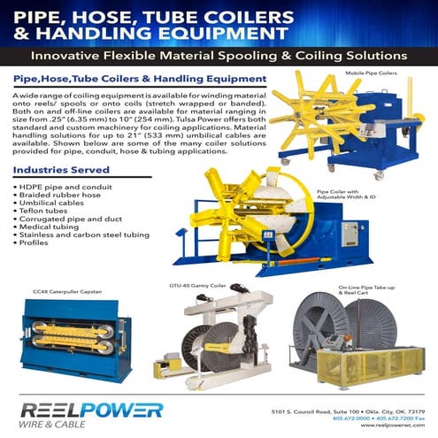 Pipe hose tube_coilers_handling_equipment_3 | PDF