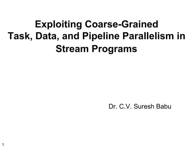 Pipeline Parallelism Ppt Programming Languages Computing