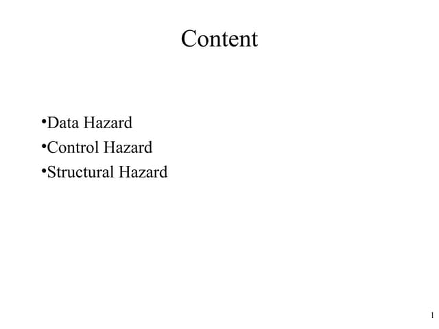Hazards in pipeline | PDF | Computing | Technology & Computing