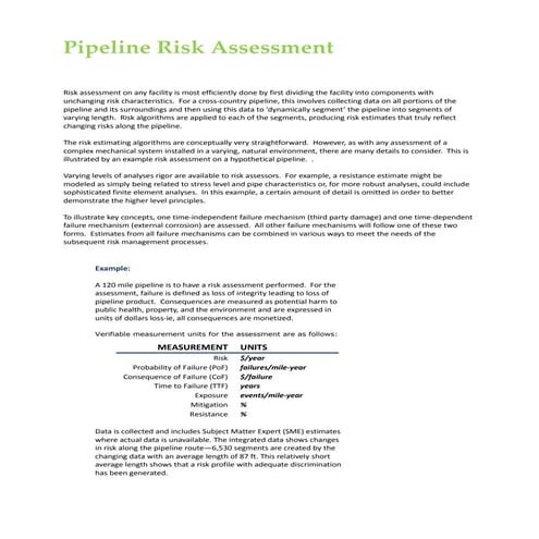 Pipeline Risk Assessment | PDF