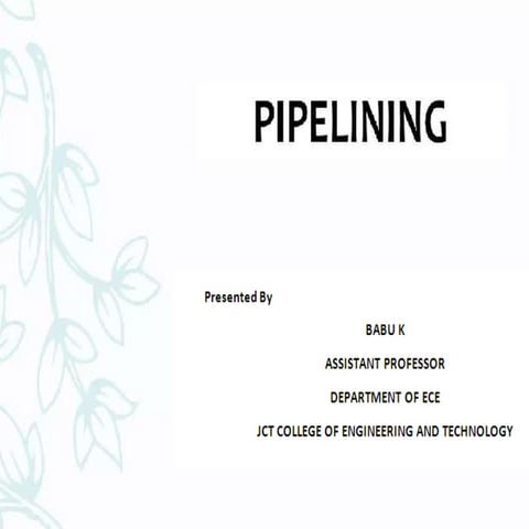 CS3351-DPCO / Unit 3 processerpipelining | PPTX