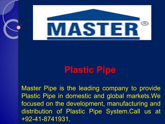 Plastic pipe | PPT