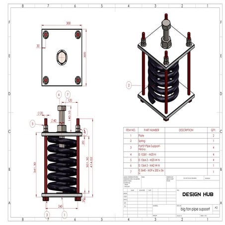 big tone pipe support design | PDF