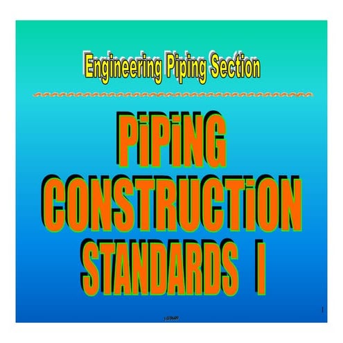 Piping construction-std | PDF