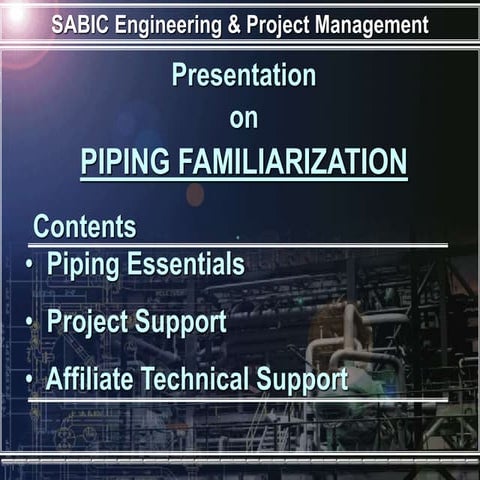 Piping presentation (master) | PPTX