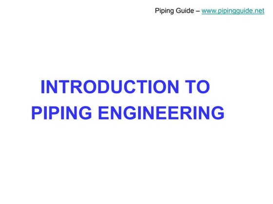 Piping Material Specification | PPT