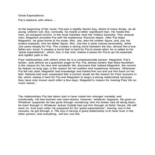 Great expectations summary | DOC
