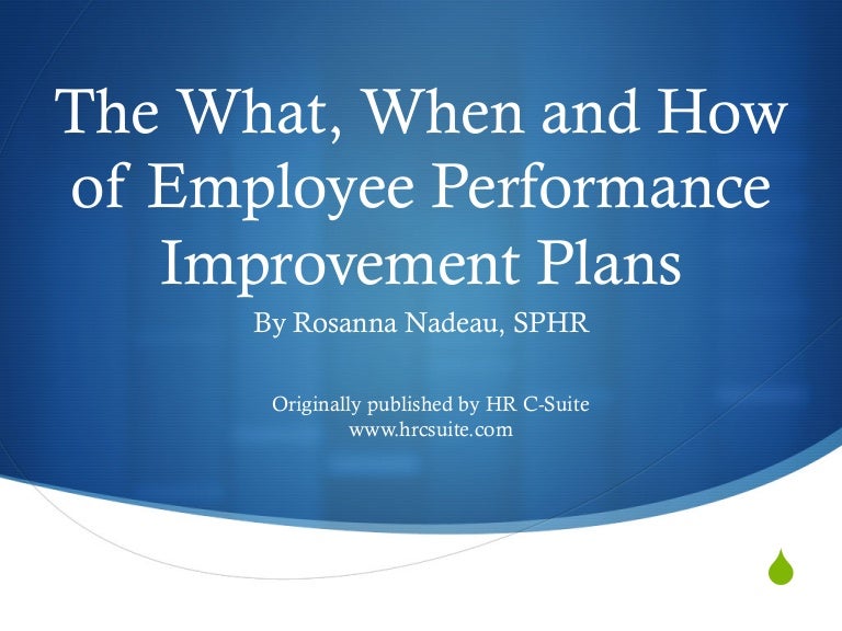 Employee Performance Improvement Plan (PIP)