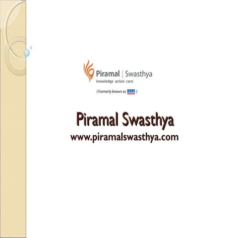 Healthcare NGO in India | Piramal Swasthya | PPT