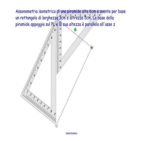 Piramide a base rettangolare Assonometria Isometrica | PPTX