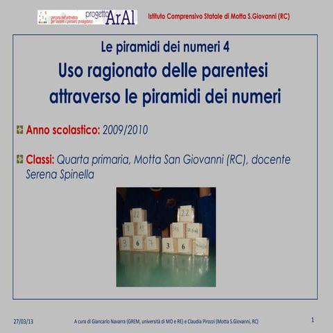 Le Piramidi dei numeri: Scopriamo la regola | PPT