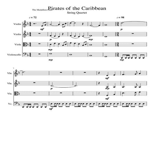 Pirates of the_caribbean_string_quartet | PDF