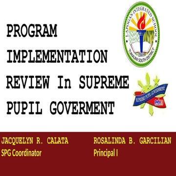 PROGRAM IMPLEMENTATION REVIEW ON GSP YEAR 2023 | PPTX