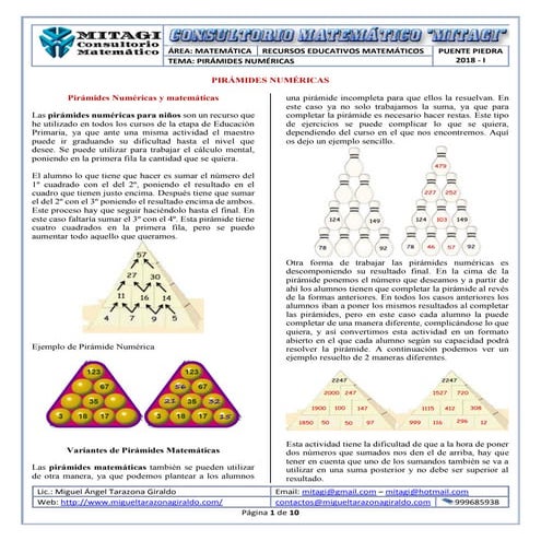 Pirámides numéricas | PDF
