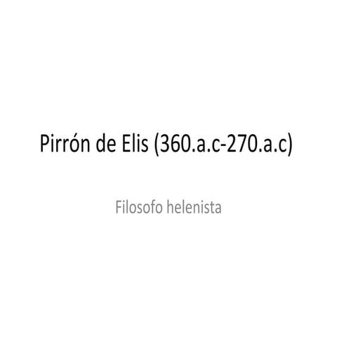PirróN De Elis | PPT