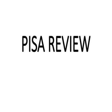 pisa review question from the given text | PPT