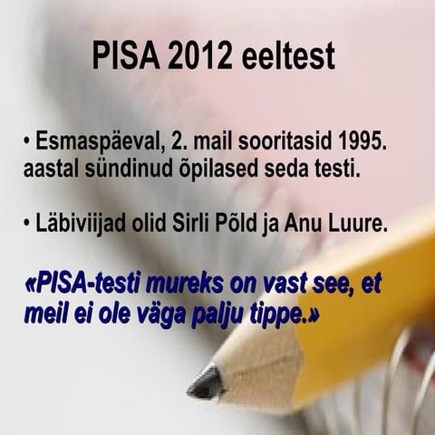 PISA-test | PPT