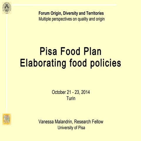 Pisa food plan | PPT | Food Movements | Food & Drink