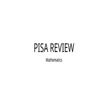 PISA REVIEW on mathematics 7 . | PPTX