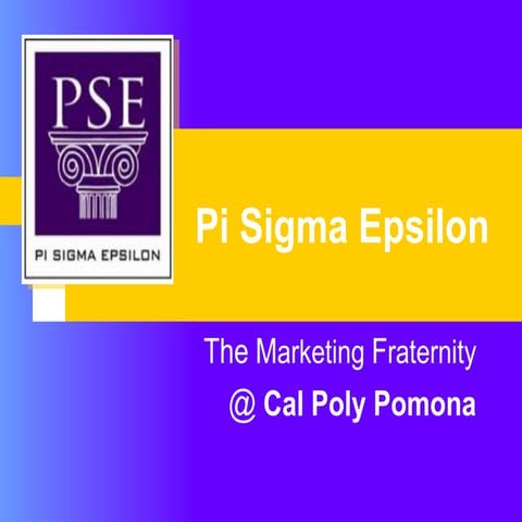 Pi Sigma Epsilon | PPT