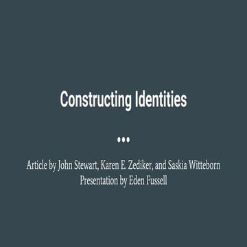 Constructing identities | PPTX