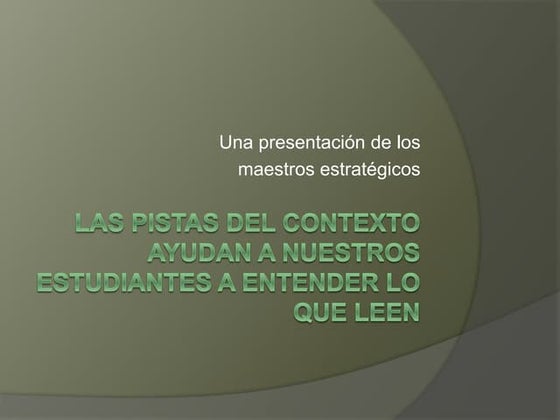 Hoja De Trabajo De Pistas De Contexto Para La Escuela Secundaria